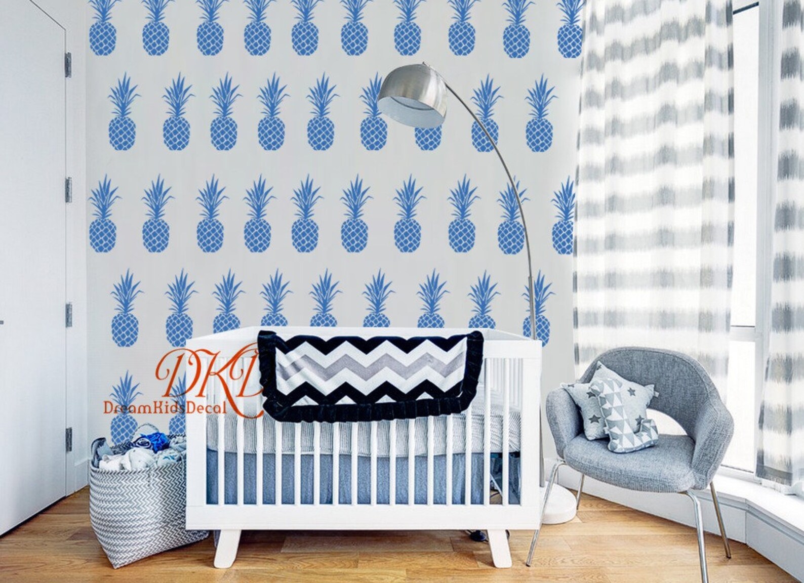 Pineapple Wall Decal Pineapple Decal for Nursery Wallpaper - Etsy