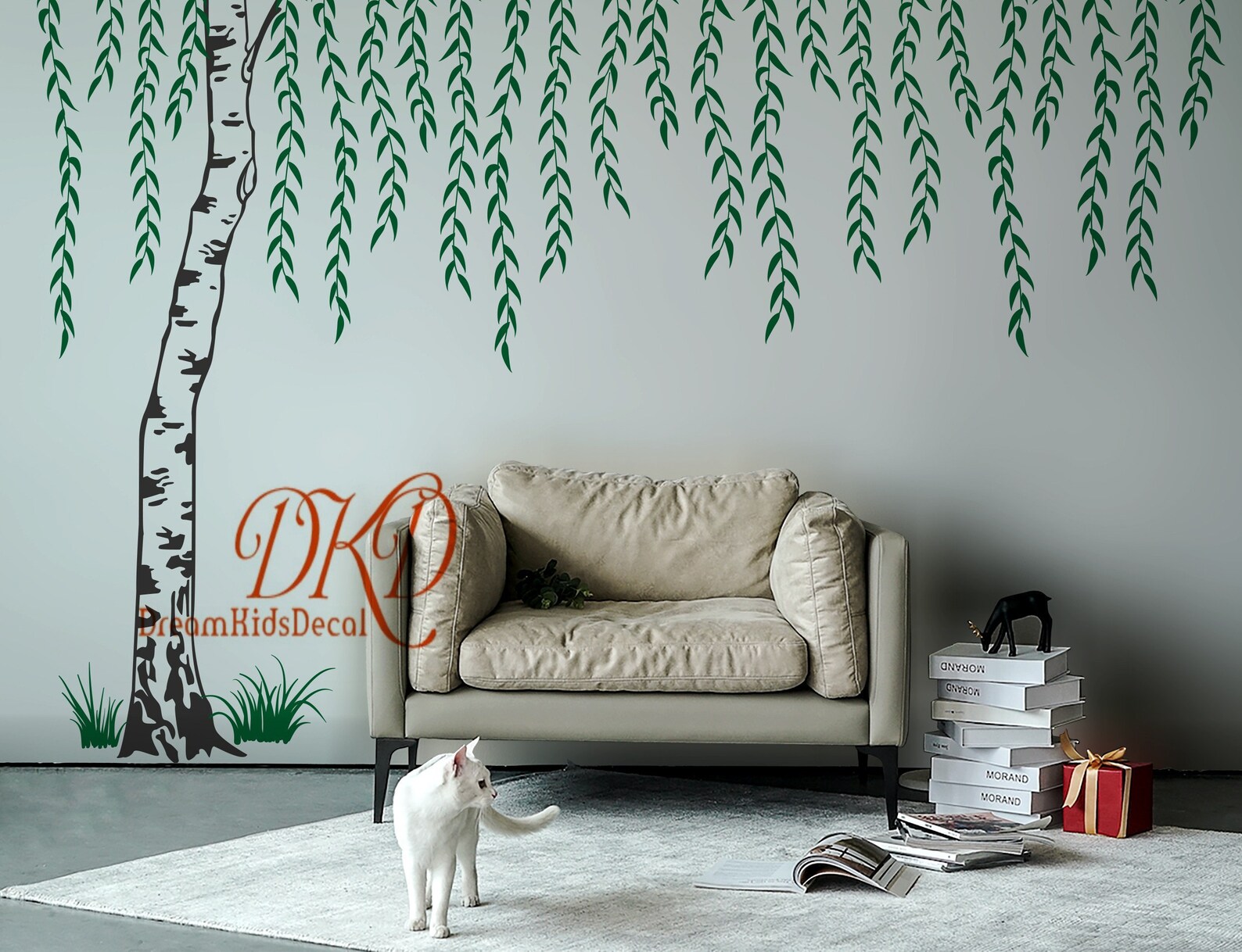 Willow Tree Wall Decal Nursery wall decals Leave Sticker kids | Etsy