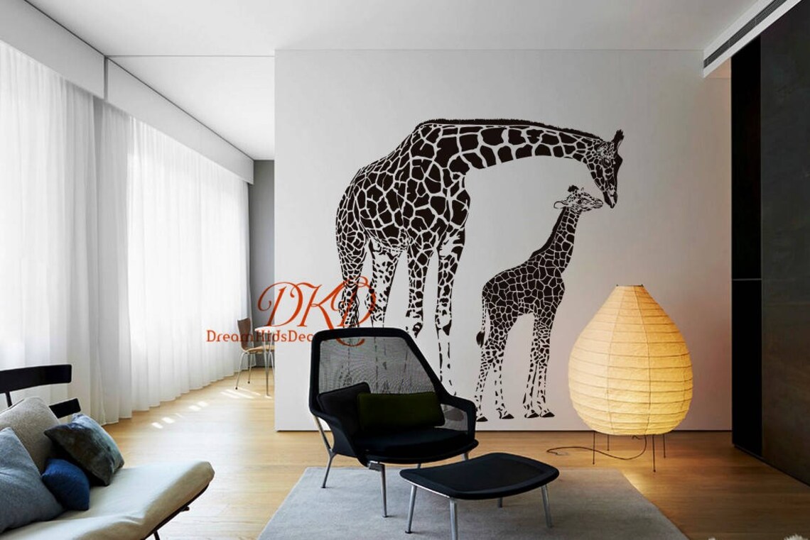 Giraffe Decal, Giraffe Decor, Giraffe Wall Decal, Giraffe Wall Art ...