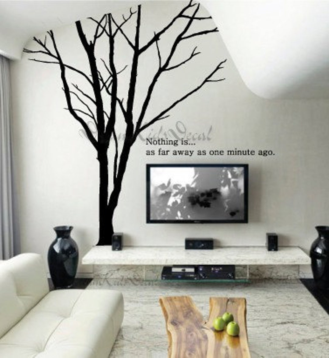 Wall Decal Wall Sticker Tree Decal Vinyl Decal- Giant Winter Tree-wall ...