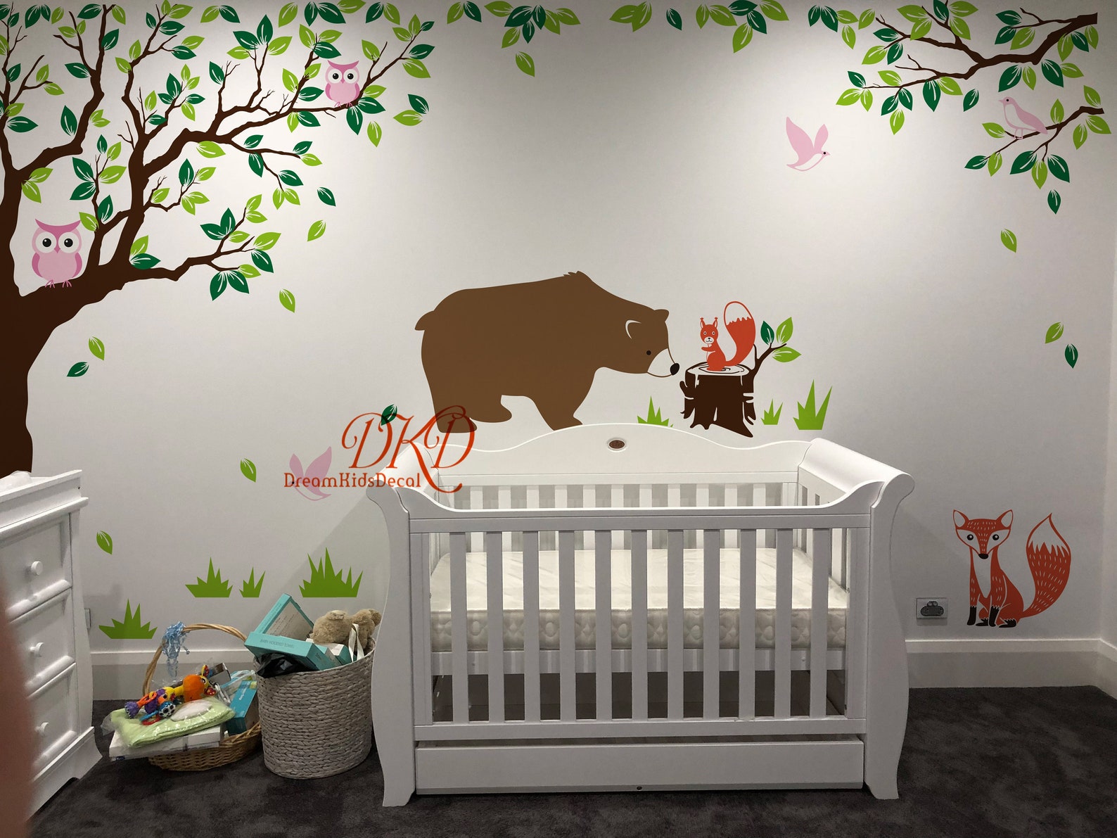 Wall Decals for Kids Vinyl Decals Baby Nursery Woodland | Etsy