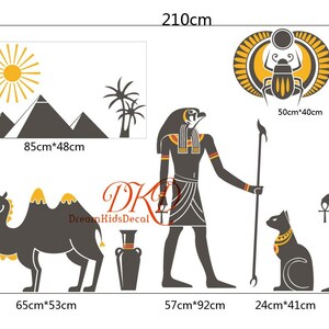 Ancient Egypt Decals, Egyptian Wall Art, Gods of Ancient Egypt, Camel ...