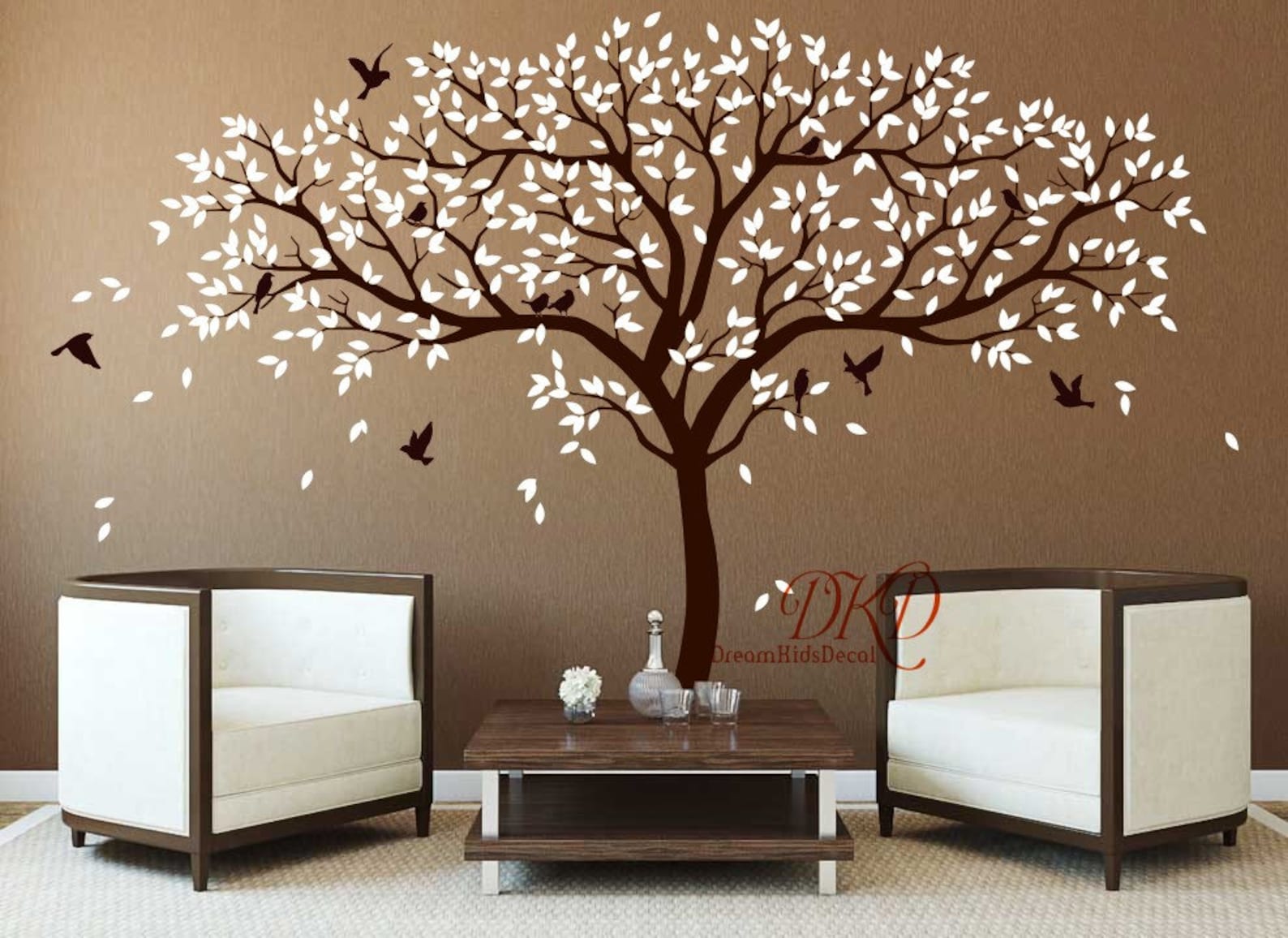 Nursery Wall Decals Tree With Birds Tree Wall Decal Large Family Tree ...