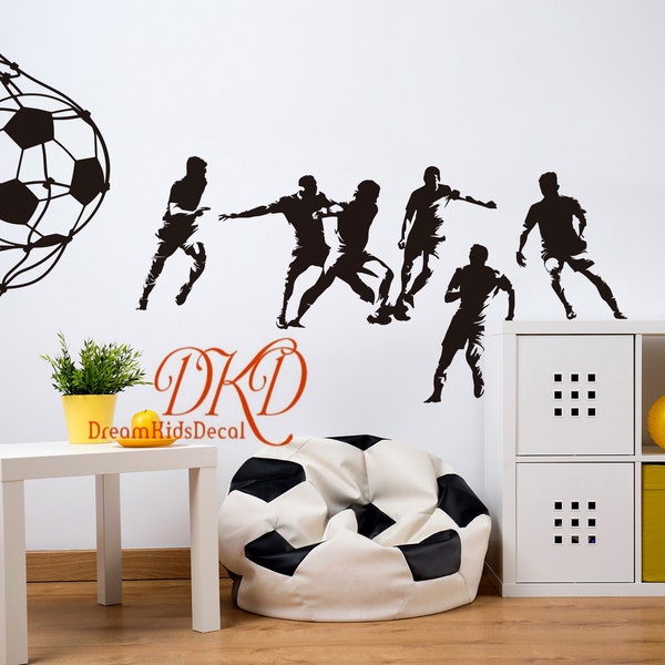 Soccer Player Wall Stickers - Etsy