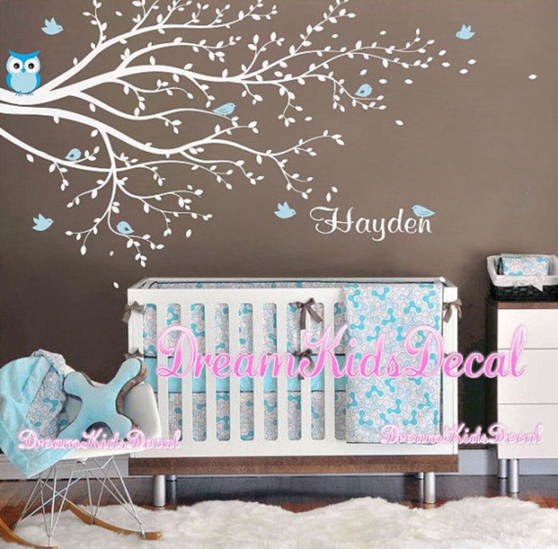 Tree Wall Decal Baby Nursery Wall Decals Children Wall Decals | Etsy