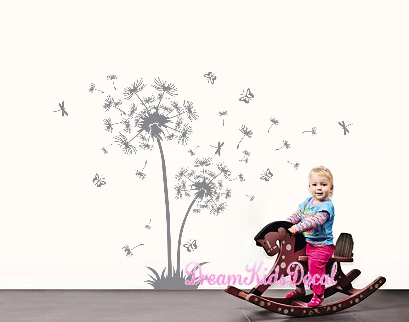 Dandelion Wall Decal Flower Wall Decal Floral Wall Sticker - Etsy