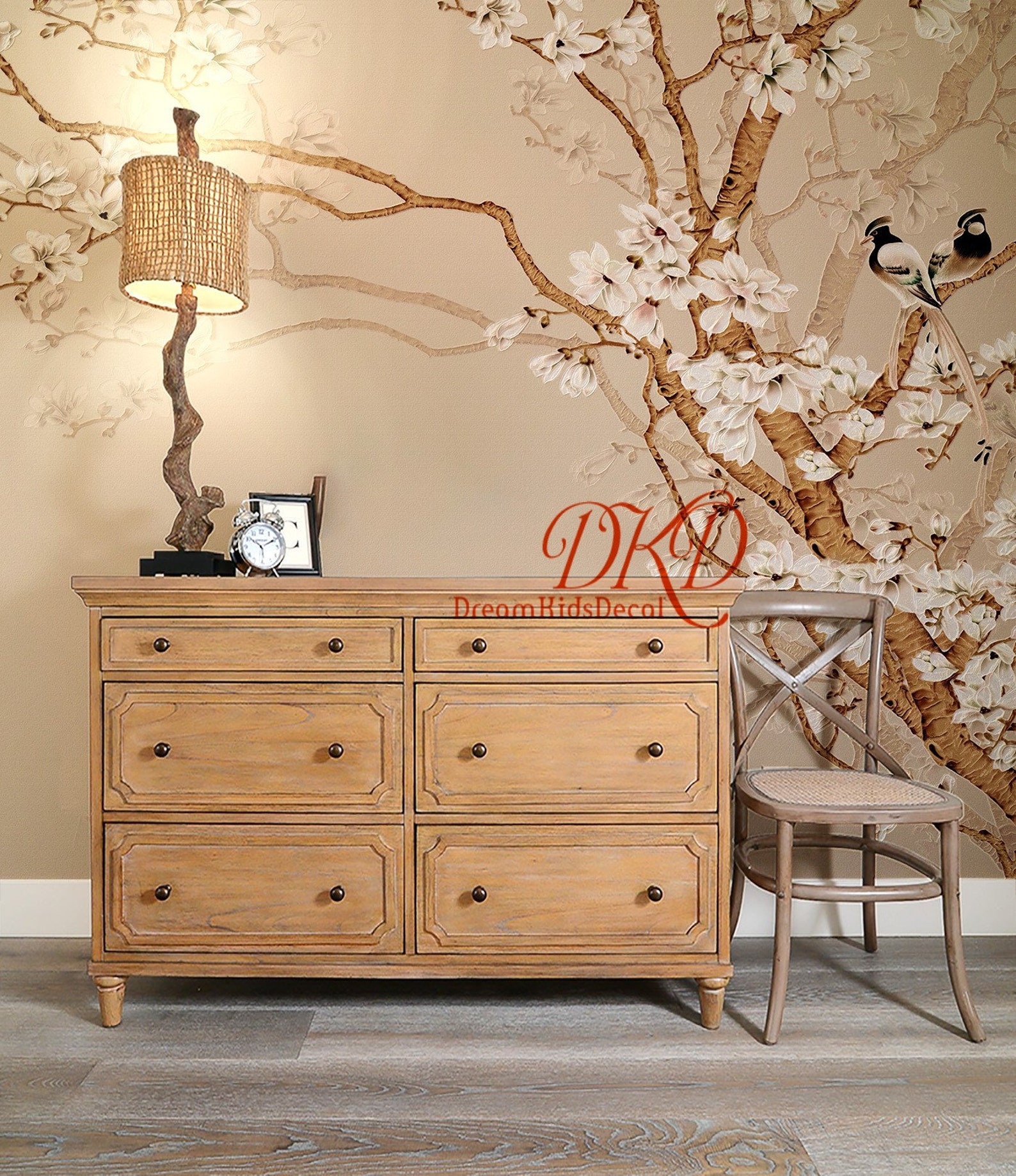 Chinoiserie Wallpaper Wall Mural Self-adhesive Wallcovering - Etsy