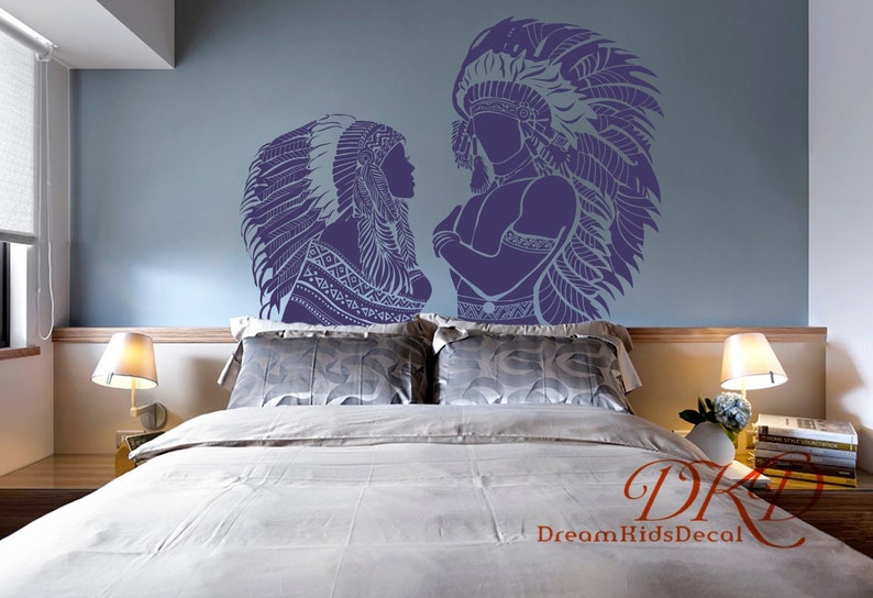 Wall Decals Indian Tribal Chief Decal Vinyl Sticker Indian | Etsy
