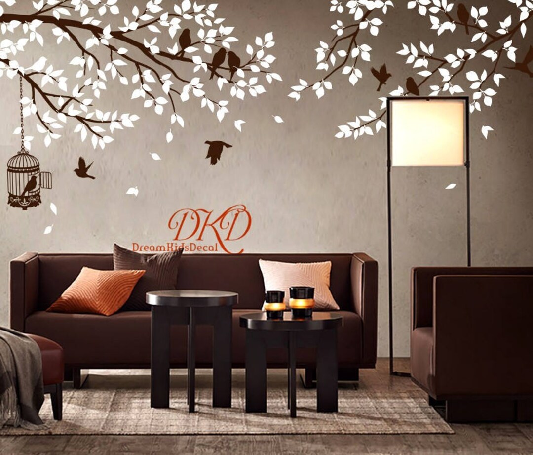 Wall Decals, Nature Wall Stickers, Nursery, New Branches With Leaves ...
