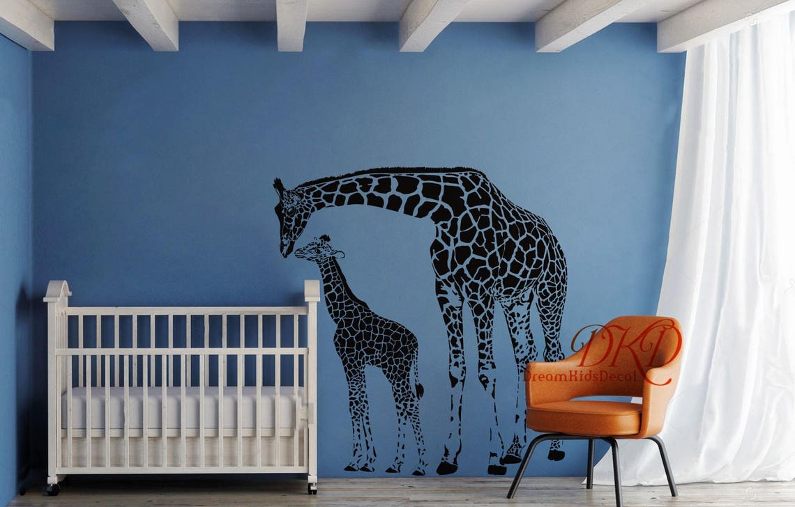 Giraffe Decal, Giraffe Decor, Giraffe Wall Decal, Giraffe Wall Art ...