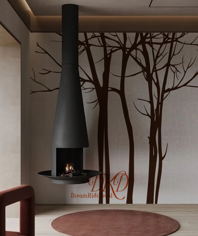 Large Winter Tree Wall Decal Living Room Bedroom Wall | Etsy