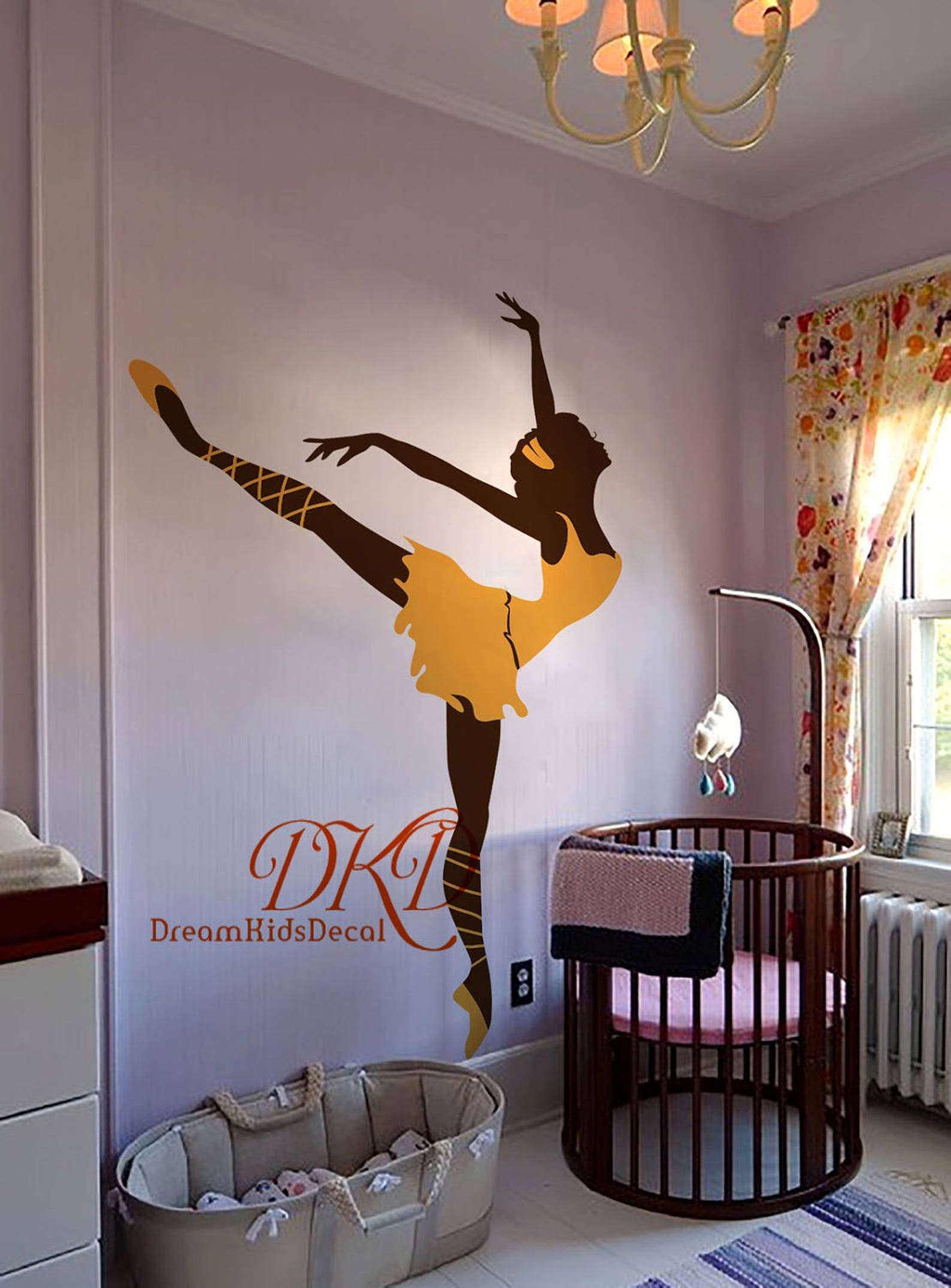 Ballerina Wall Decal Ballet Wall Decal Baby Room Vinyl Decal | Etsy