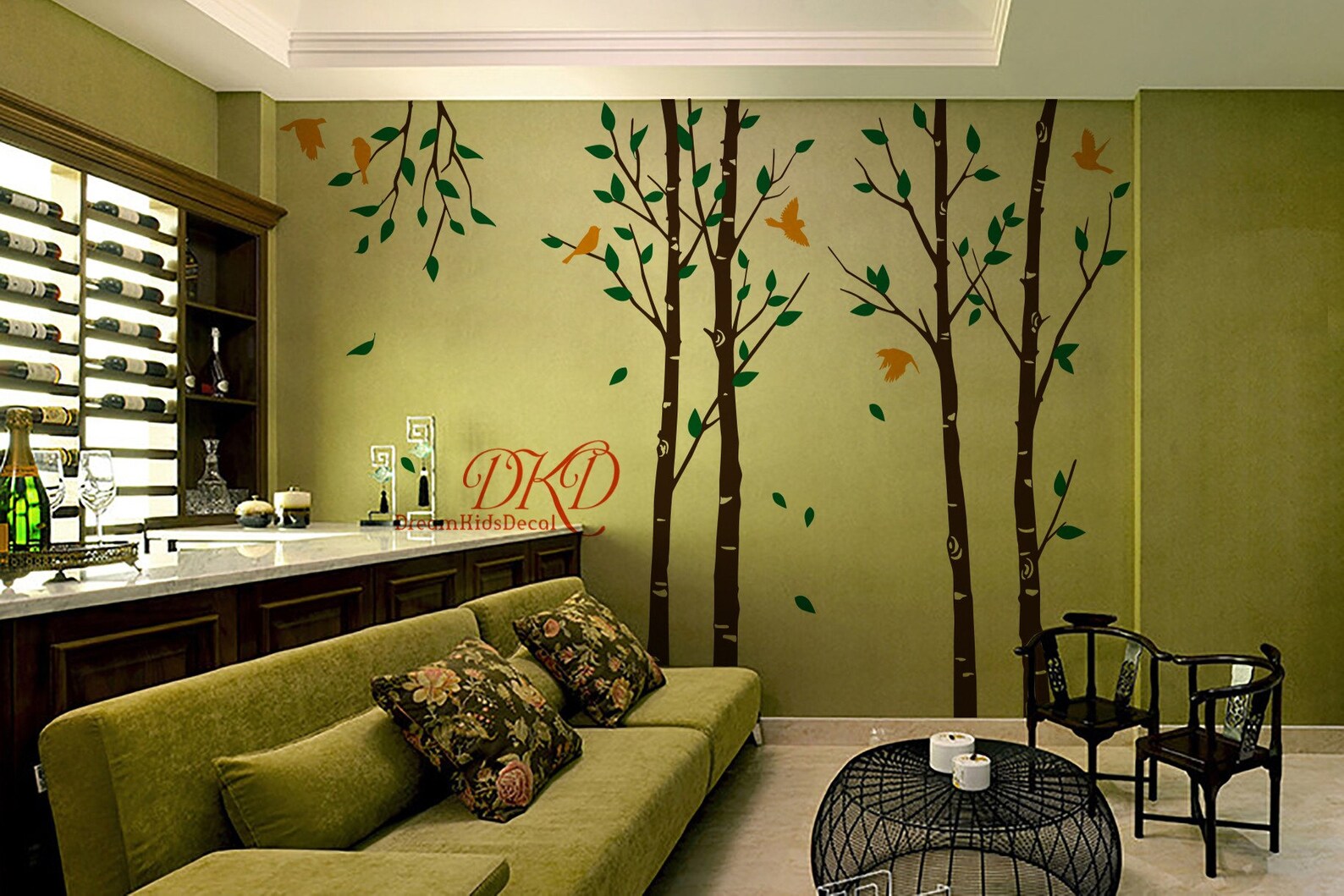 Wall Decal Tree Tree Decal Set Branch Forest Tree Wall - Etsy