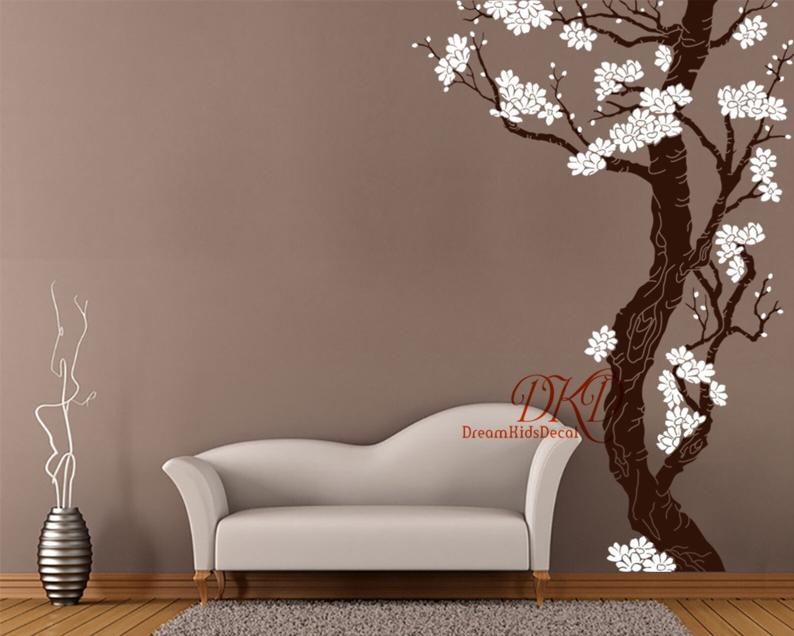 Plum Blossom Tree Wall Decal Large Wall Murals Corner Cherry | Etsy
