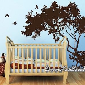 Wall Decal Nursery Wall Decals-corner Top Tree Branch-large Corner Tree ...