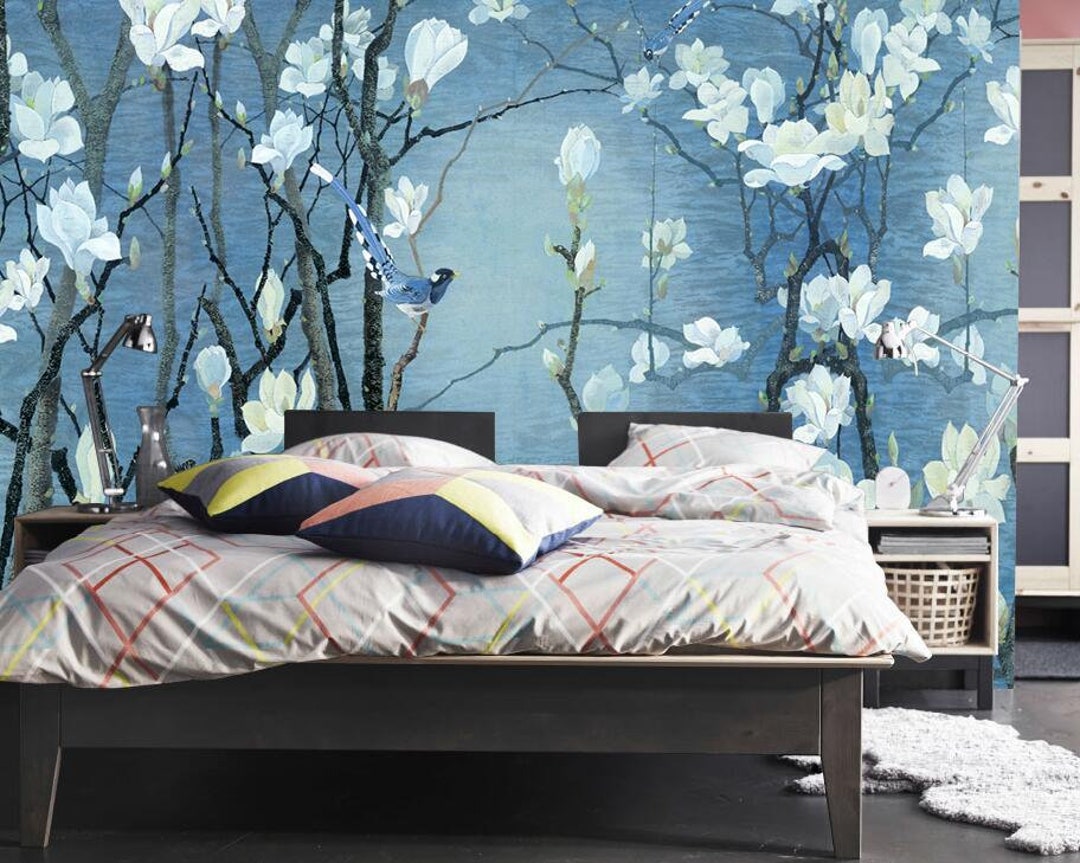 Chinoiserie Handpainted Effect Wall Murals, Large Wallpaper Mural ...