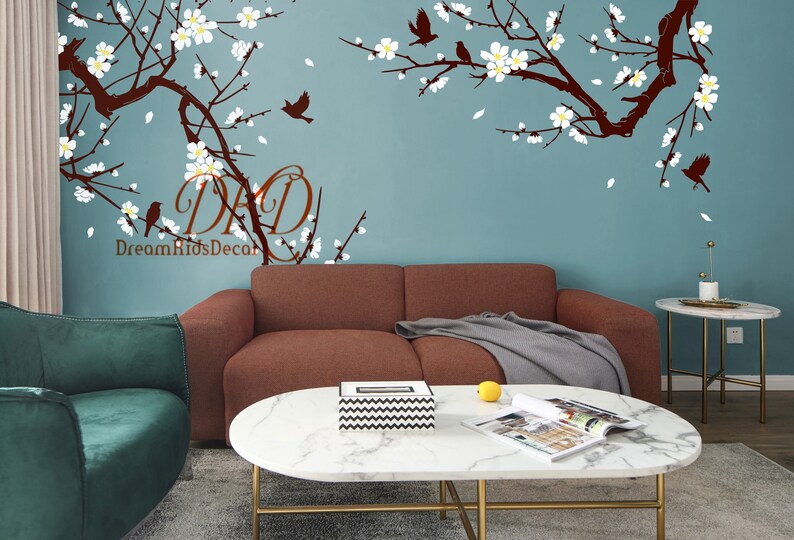 Tree Wall Decal Vinyl Wall Sticker-cherry Blossom Tree Branch - Etsy