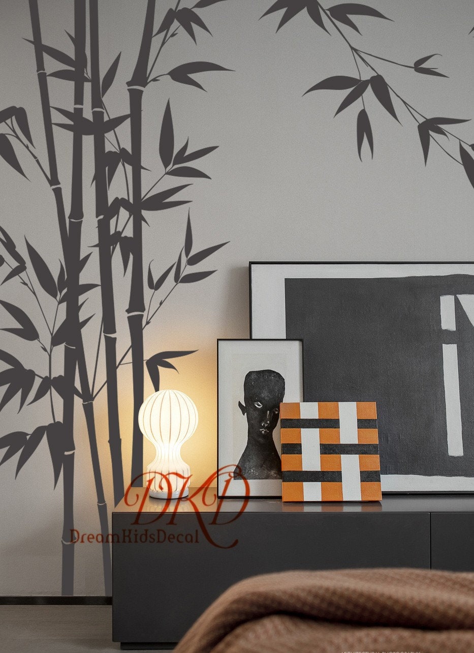 Bamboo Wall Decal Home Decor Mural-asian Bamboo Decals | Etsy