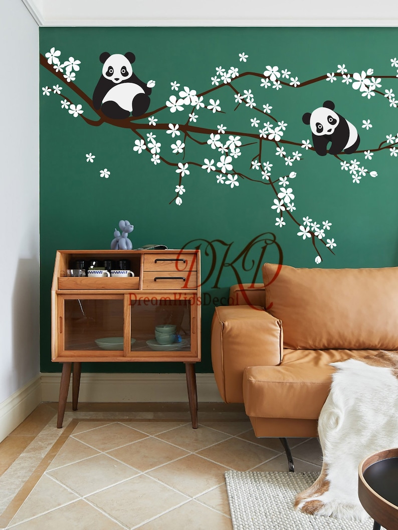 Panda Tree Wall Decal Wall Sticker Kids Nursery Baby Room - Etsy