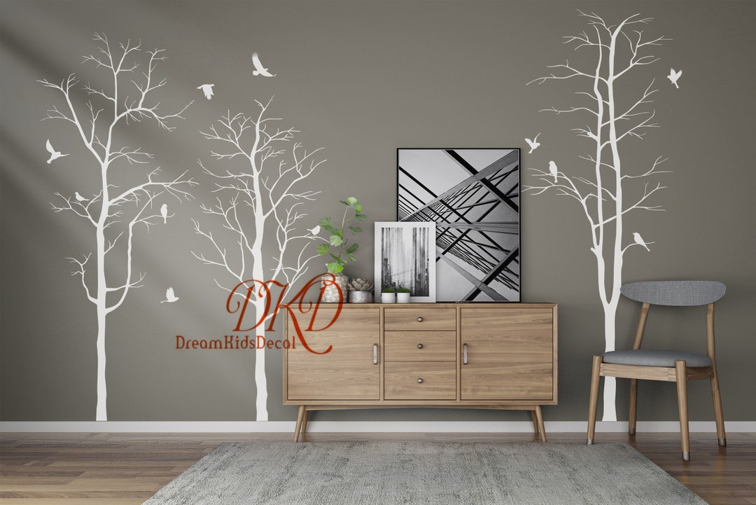 Tree Wall Decal Wall Sticker, Winter Tree Bear Tree Wall Decal-wall Art ...