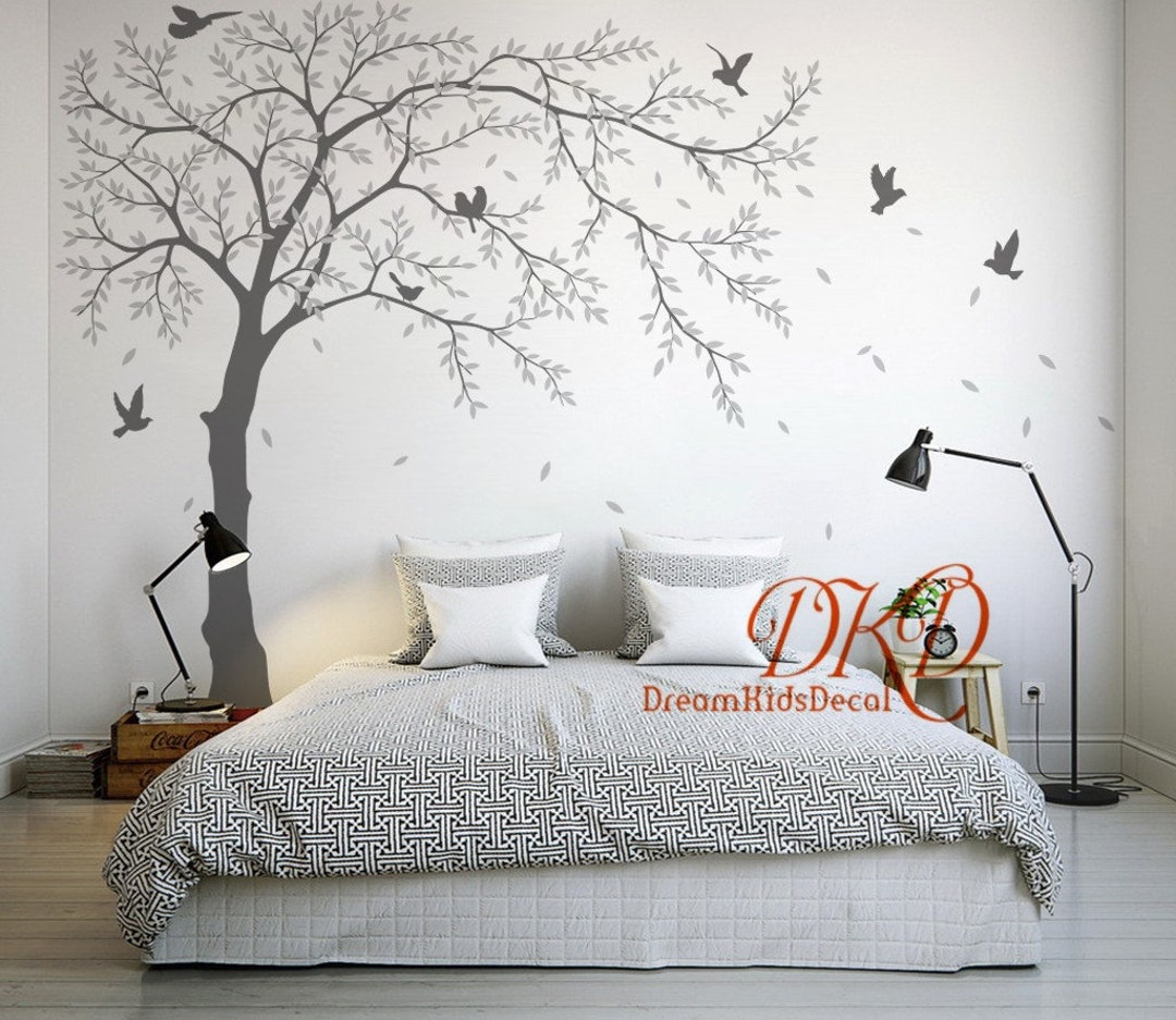 Family Tree Wall Decal: Nursery Decor, Leaves & Birds - Etsy UK