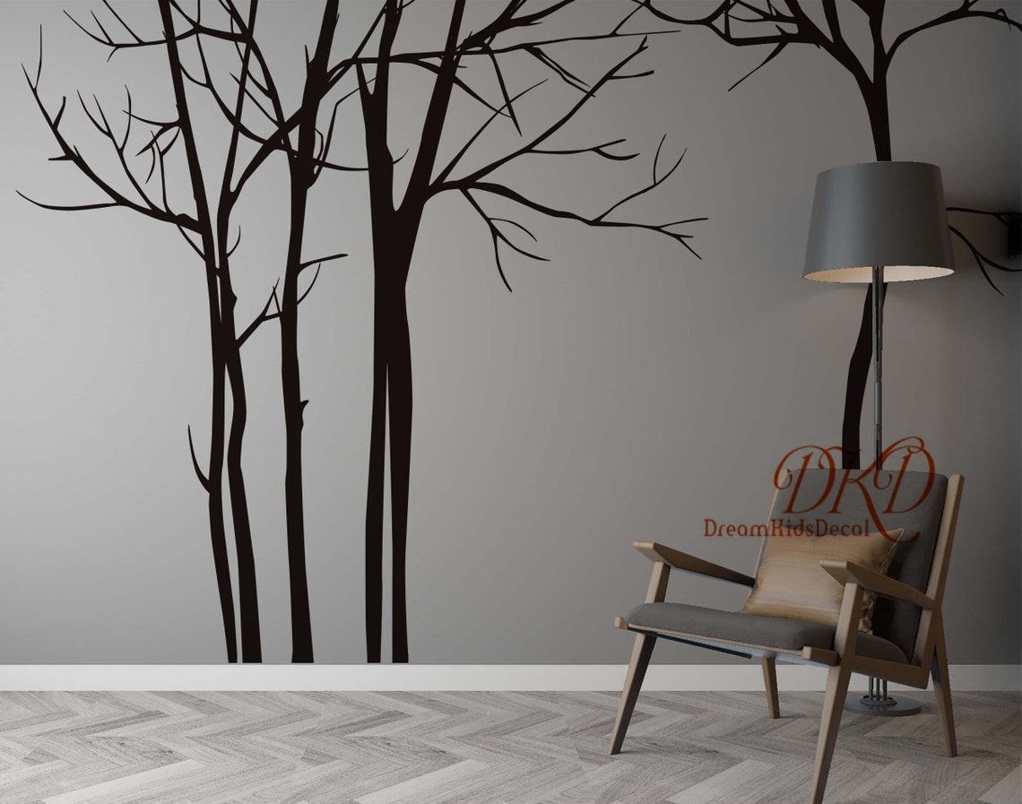 Large Winter Tree Vinyl Wall Decal, Removable Wall Art - Etsy