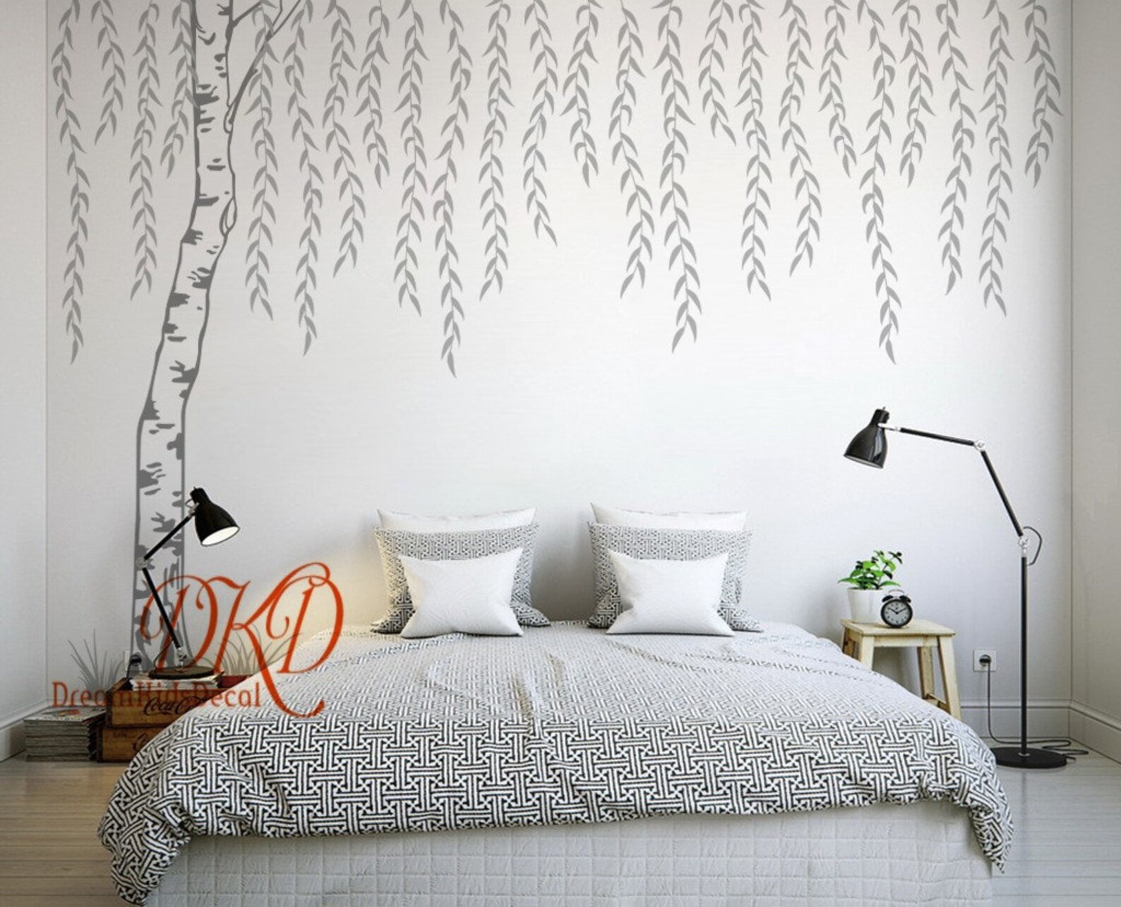 Willow Tree Wall Decal Nursery Wall Decals Leave Sticker Kids | Etsy