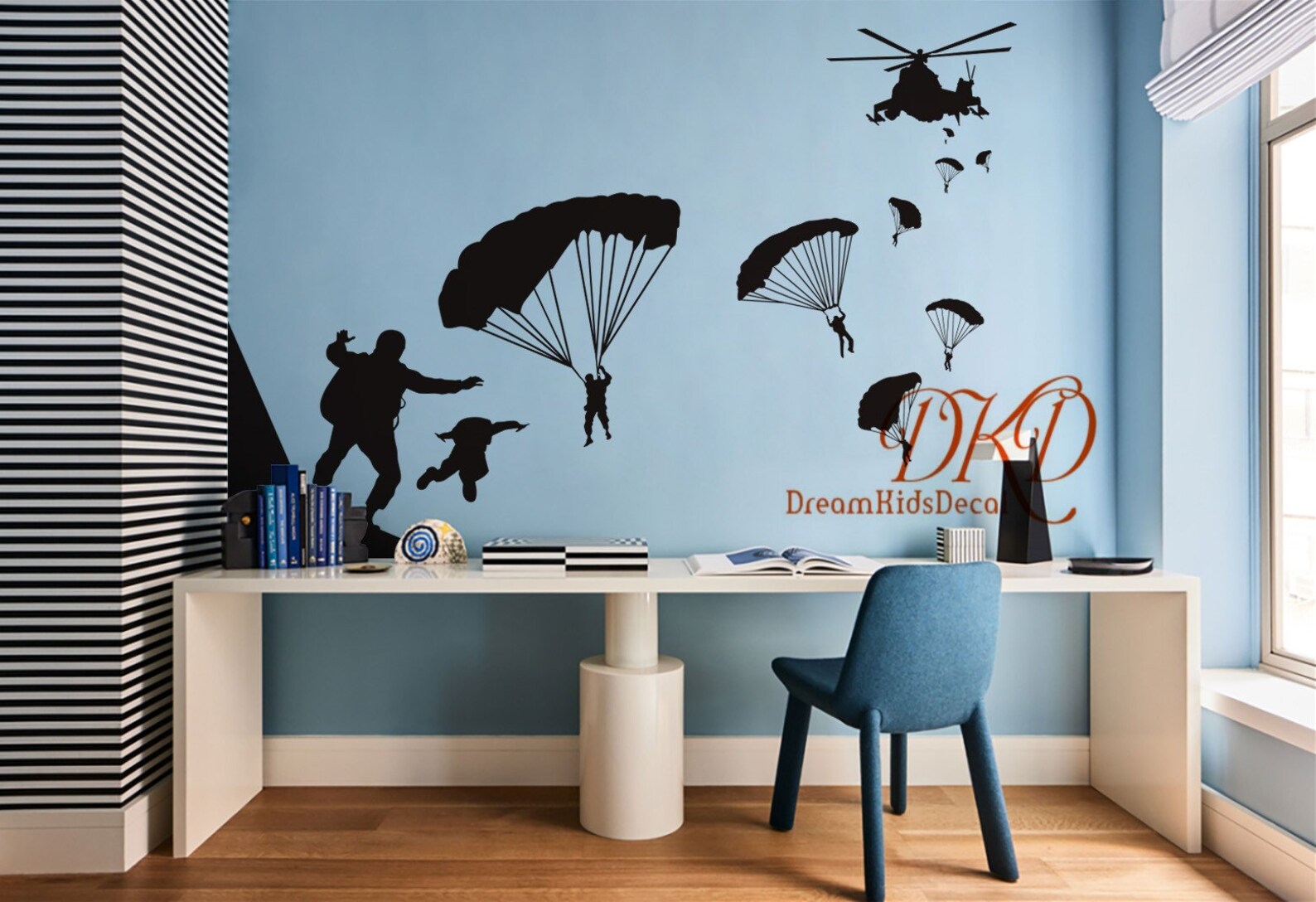 Military Wall Decal Army Helicopter Nursery Wall Decal-bucket - Etsy