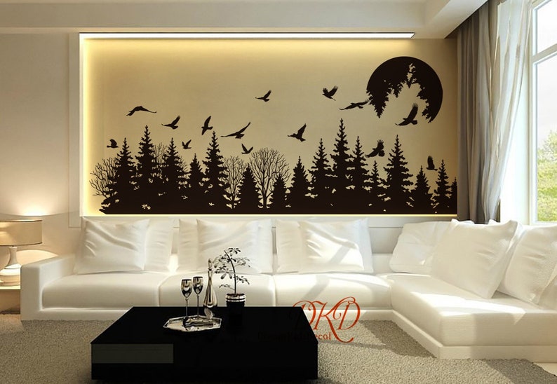 Pine Tree Wall Decal, Forest Wall Decal, Woodland Nursery Wall Decal ...