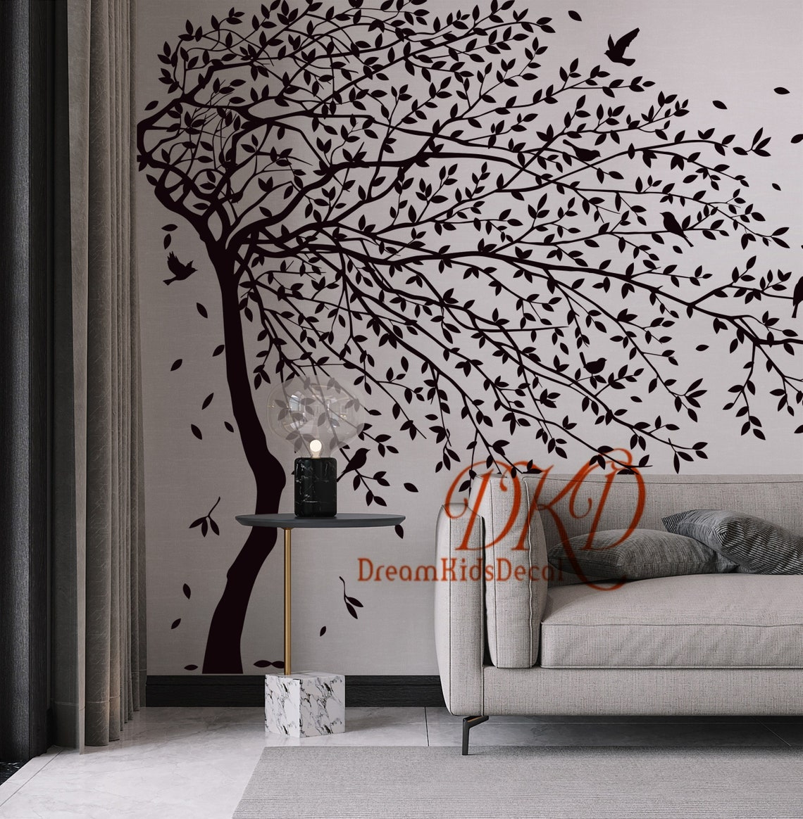 Giant Tree Wall Decal Nursery Wall Sticker-spring Tree Decal | Etsy