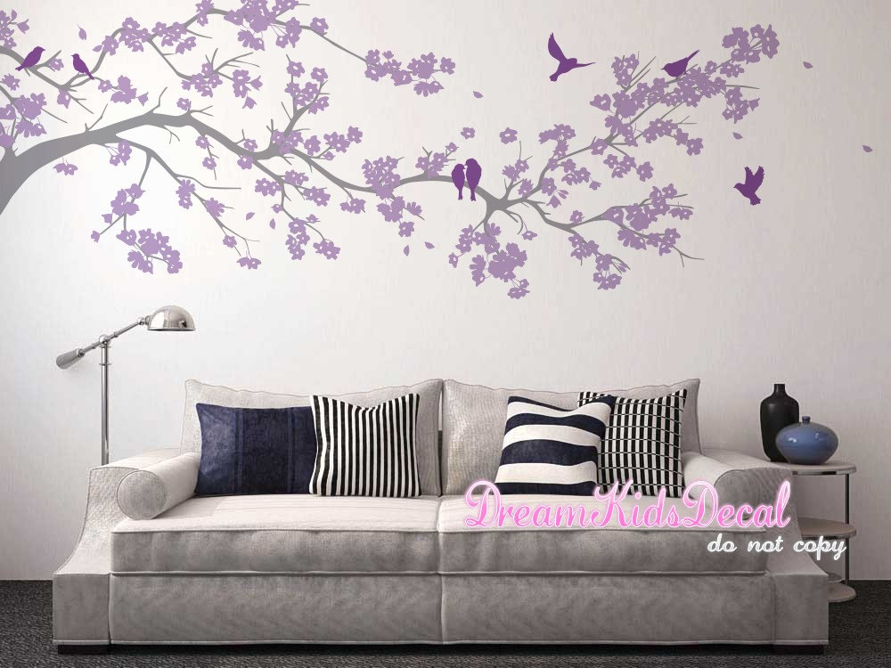 Cherry Blossom Wall Decals Tree Decals Baby Nursery Kids Flower Floral ...