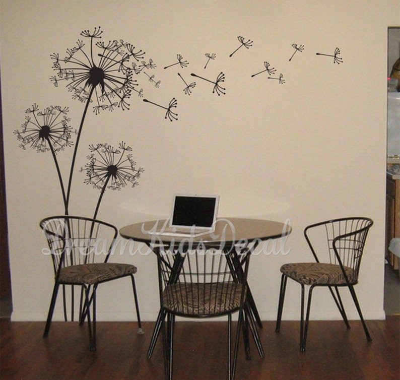 Dandelion Wall Decal Dandelion Wall Art Dandelion Wall - Etsy