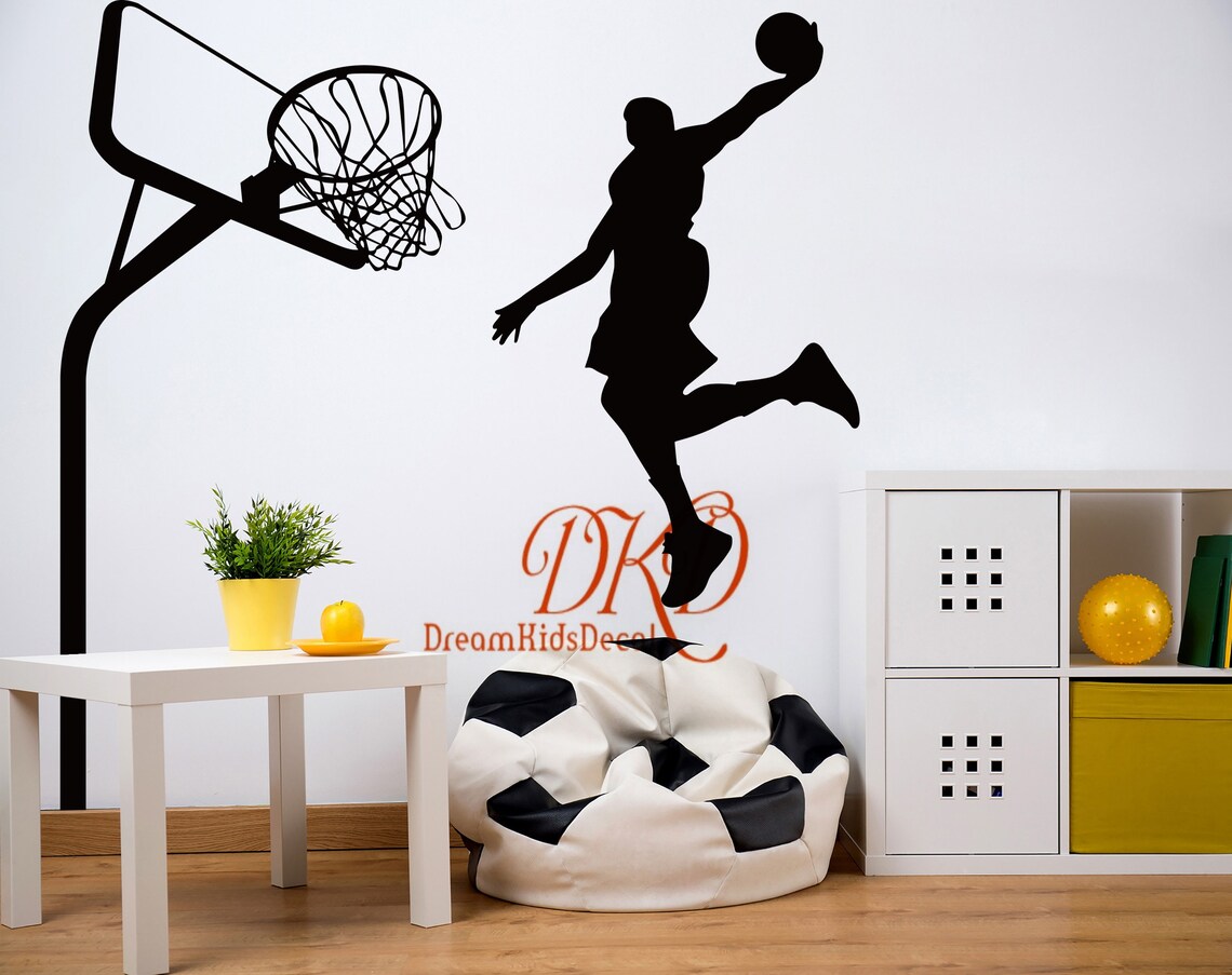 Basketball Wall Sticker Sports Wall Decal Boys Room Decor - Etsy