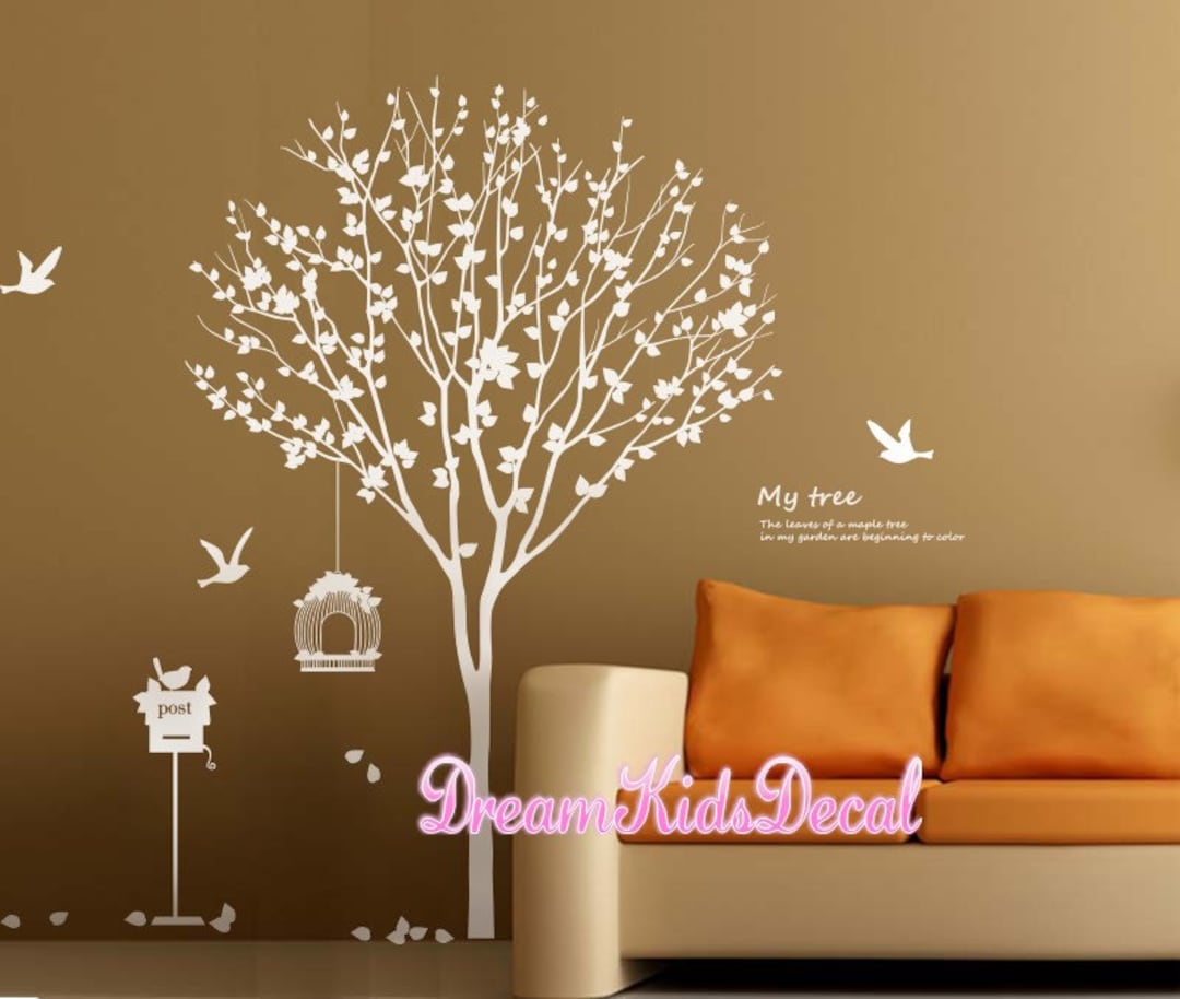 Tree Wall Decal Wall Sticker Tree Decals Nursery Room Decals-leafy Tree ...