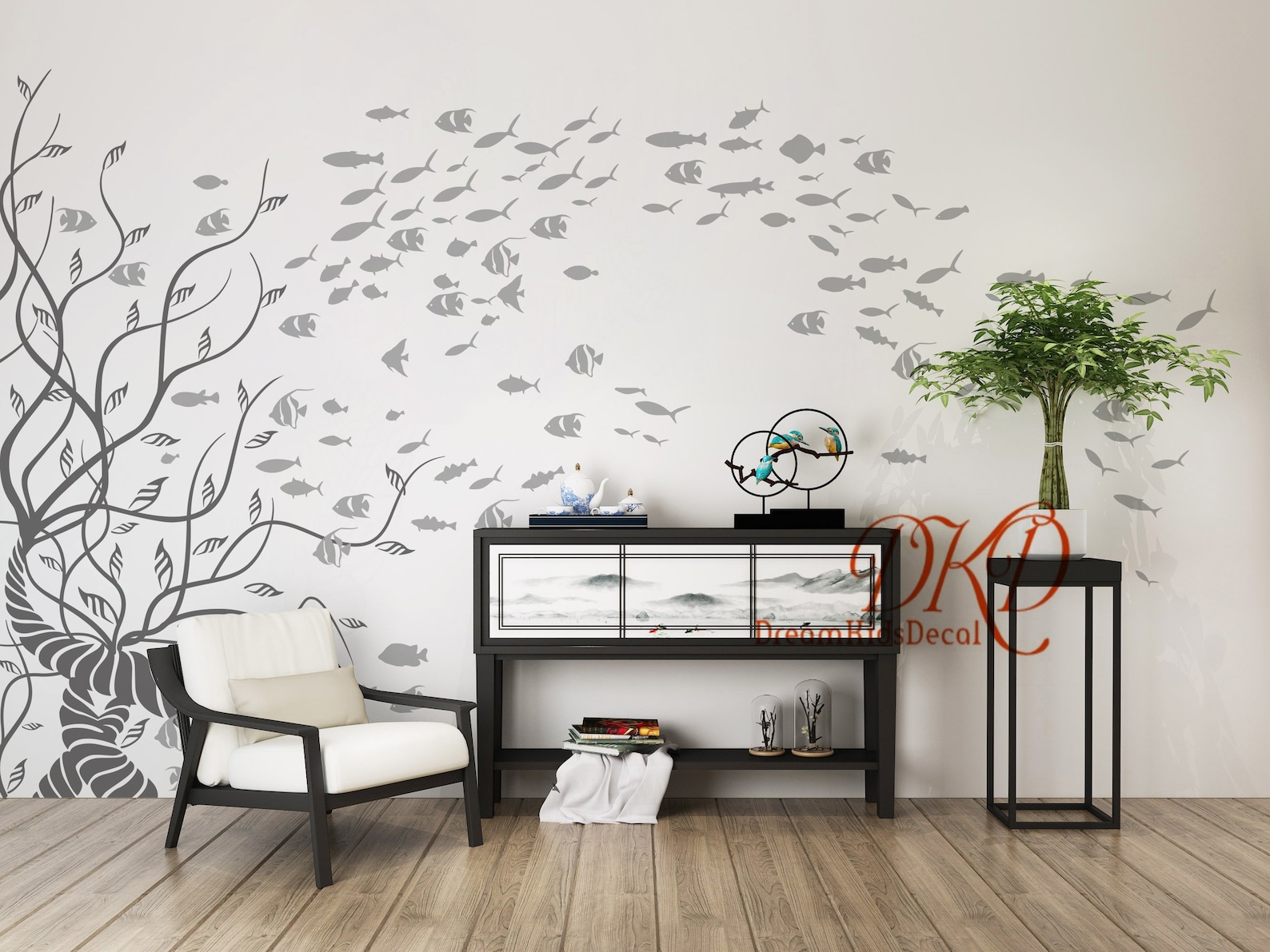School Fish Wall Decal for Nursery Kids Room Bathroom Decor - Etsy