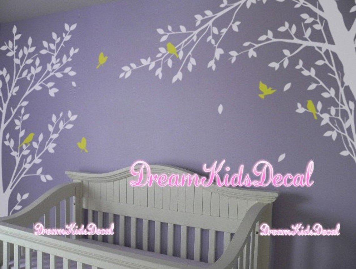 Trees Decals Nature Wall Decals Vinyl Wall Decal White - Etsy