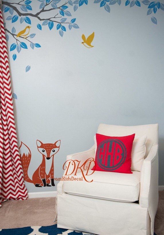 Wall Decals for Kids Vinyl Decals Baby Nursery Woodland | Etsy