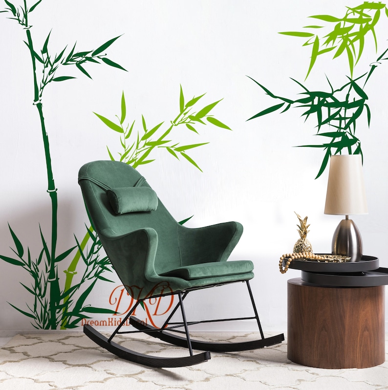 Bamboo Wall Decal Home Decor Mural-asian Bamboo Decals - Etsy