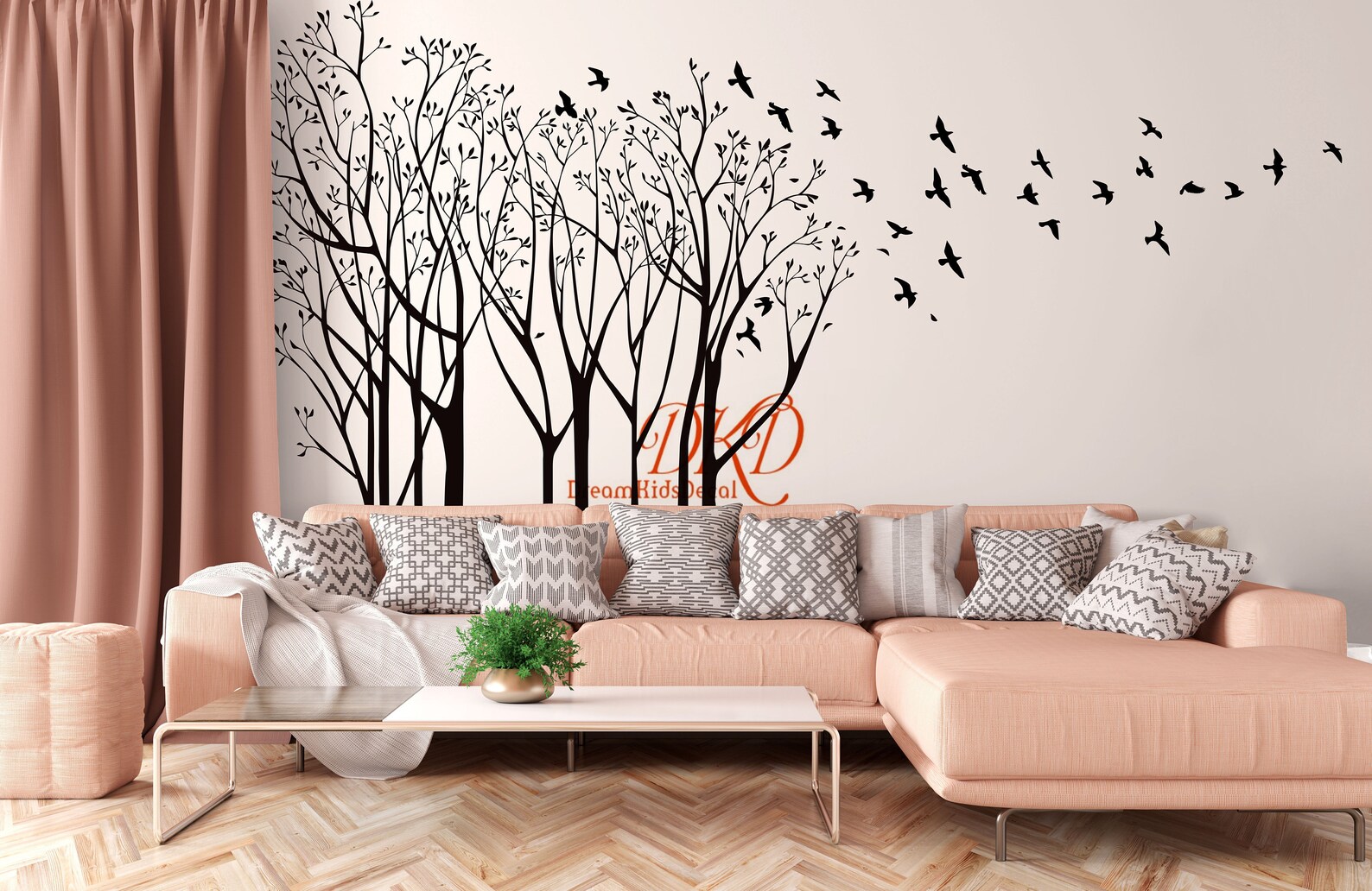 Tree Wall Decals Nursery Wall Stickers-set Trees Tree Alley - Etsy