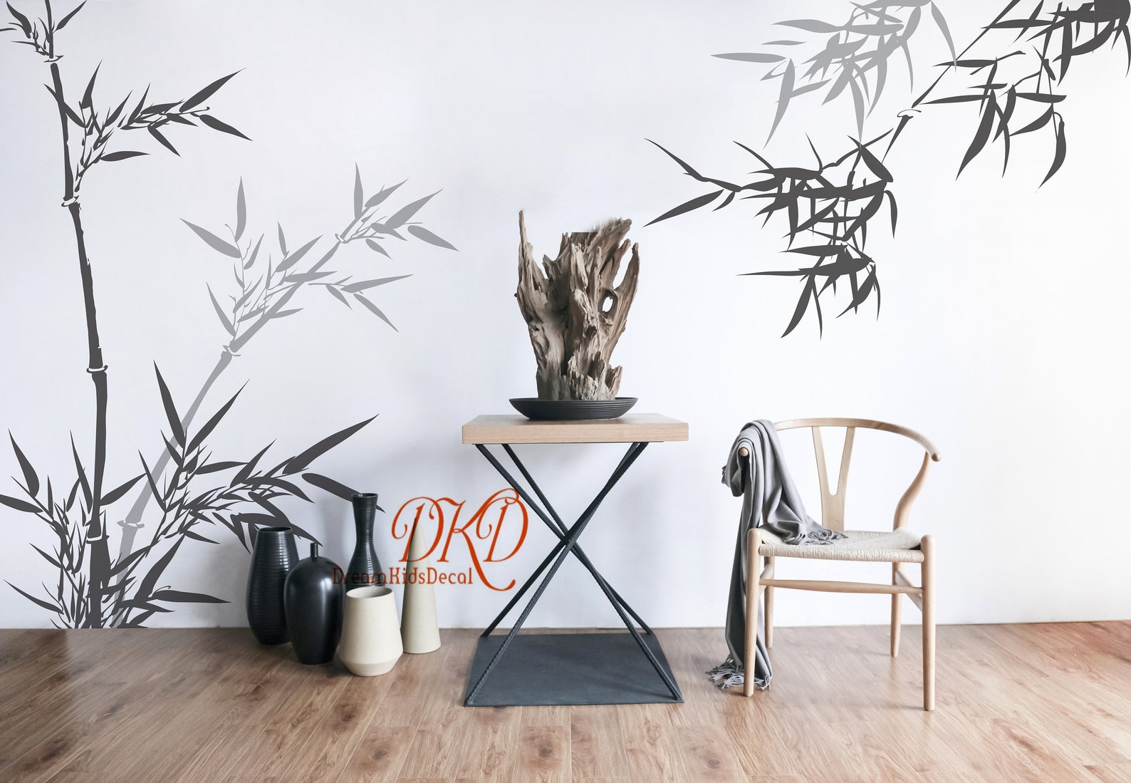 Bamboo Wall Decal Home Decor Mural-asian Bamboo Decals - Etsy