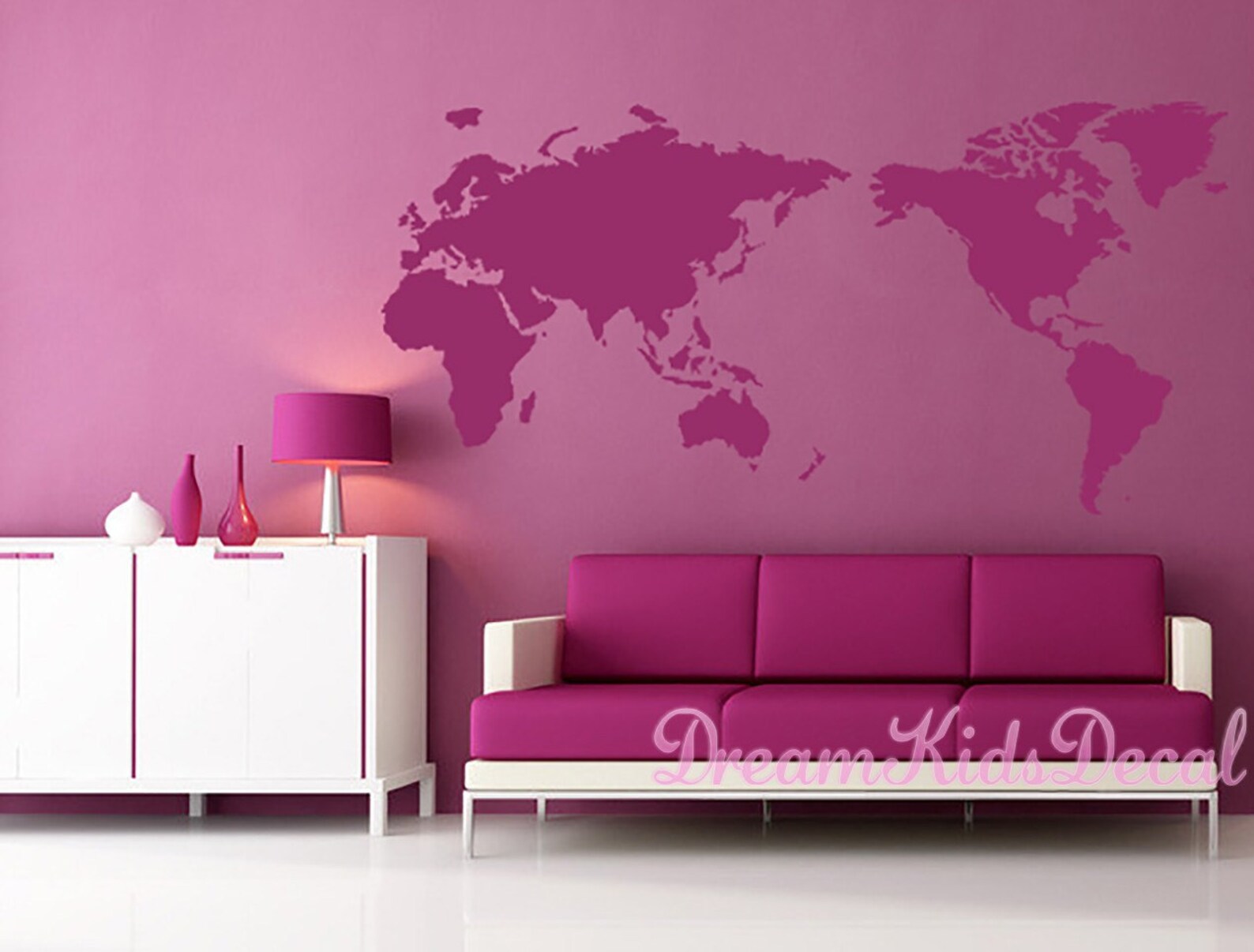 World Map Decal Map Decal Office Decor World Map Decals | Etsy