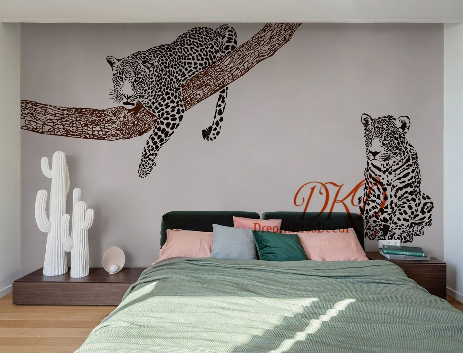 Leopard Wall Decal, Safari Africa Decals, Cheetah Jungle Wall Decal ...