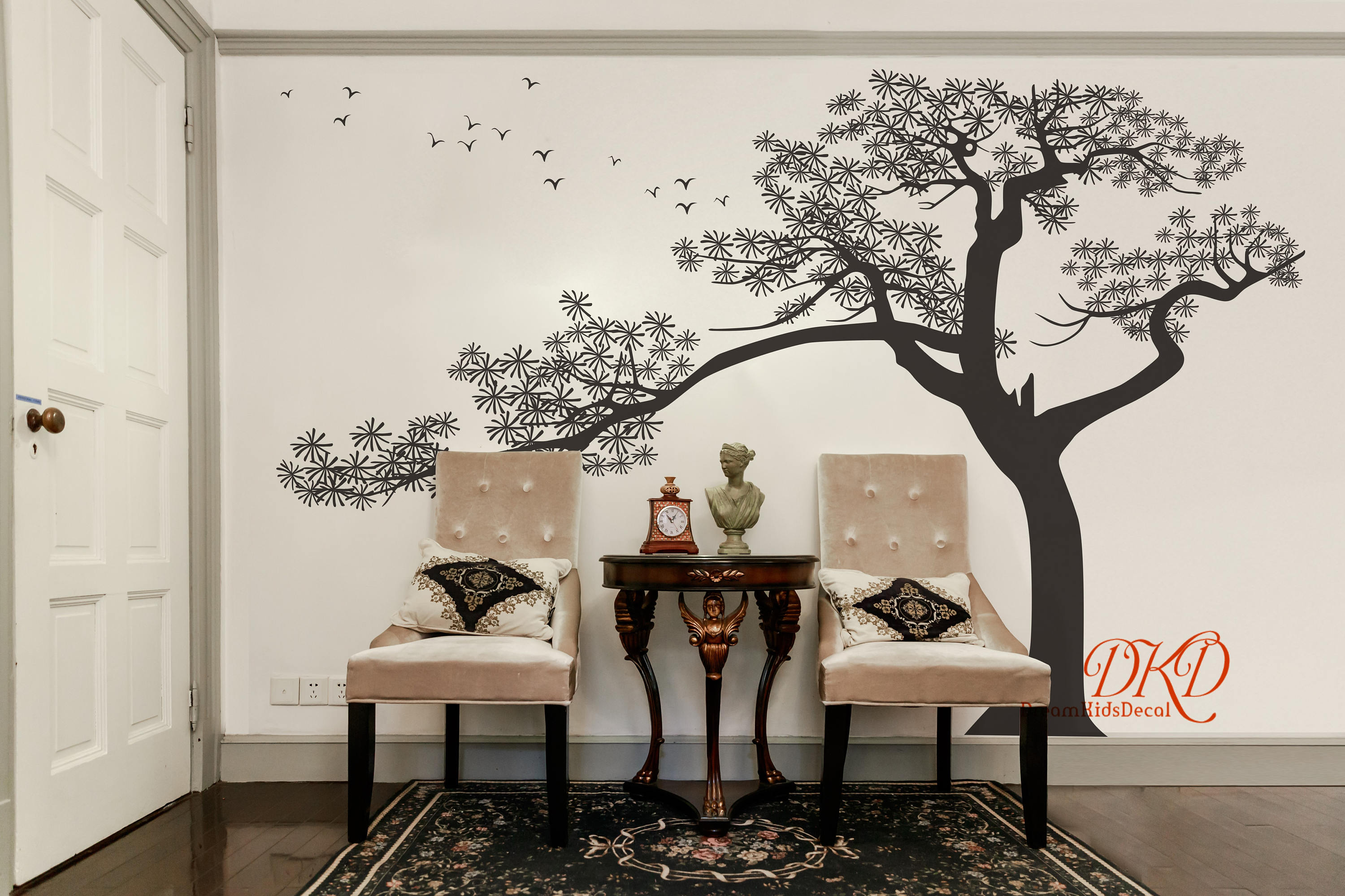 Family Tree wall sticker Tree wall decal Cypress tree Pine | Etsy