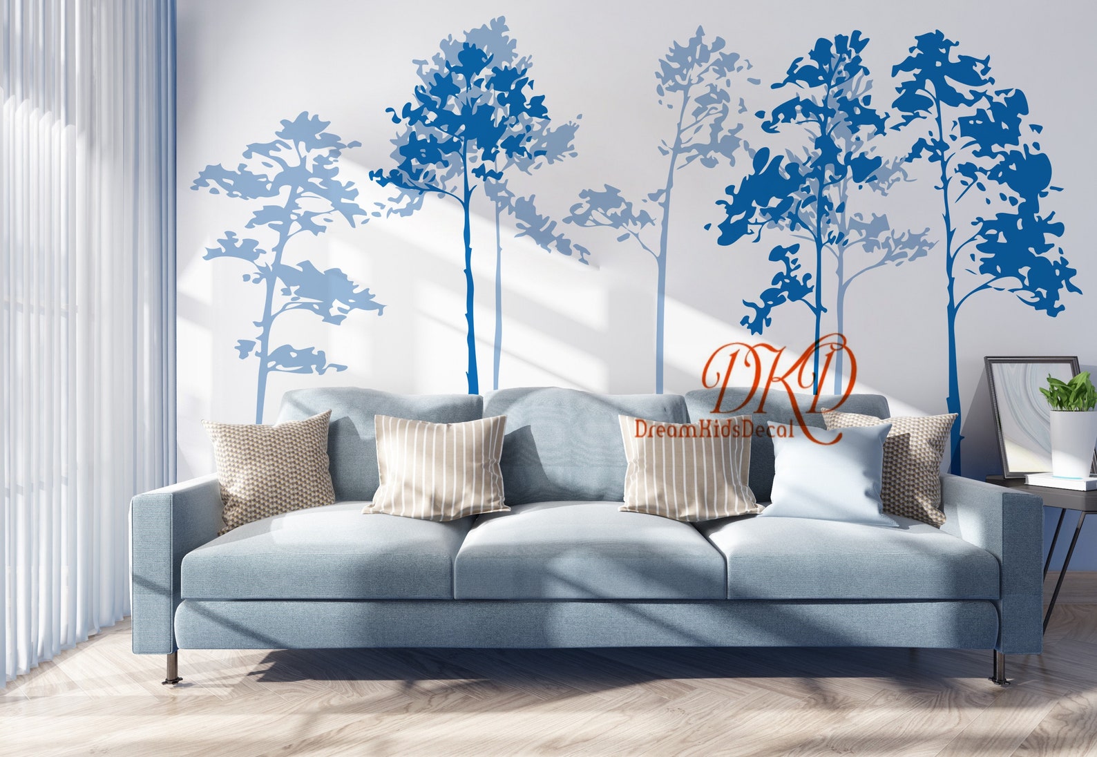 Pine Tree Wall Decals Wall Stickers- Pine Fir Forest Tree Silhouette ...