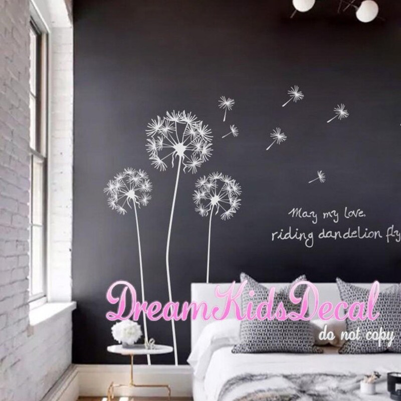 Dandelion Wall Decal - Etsy