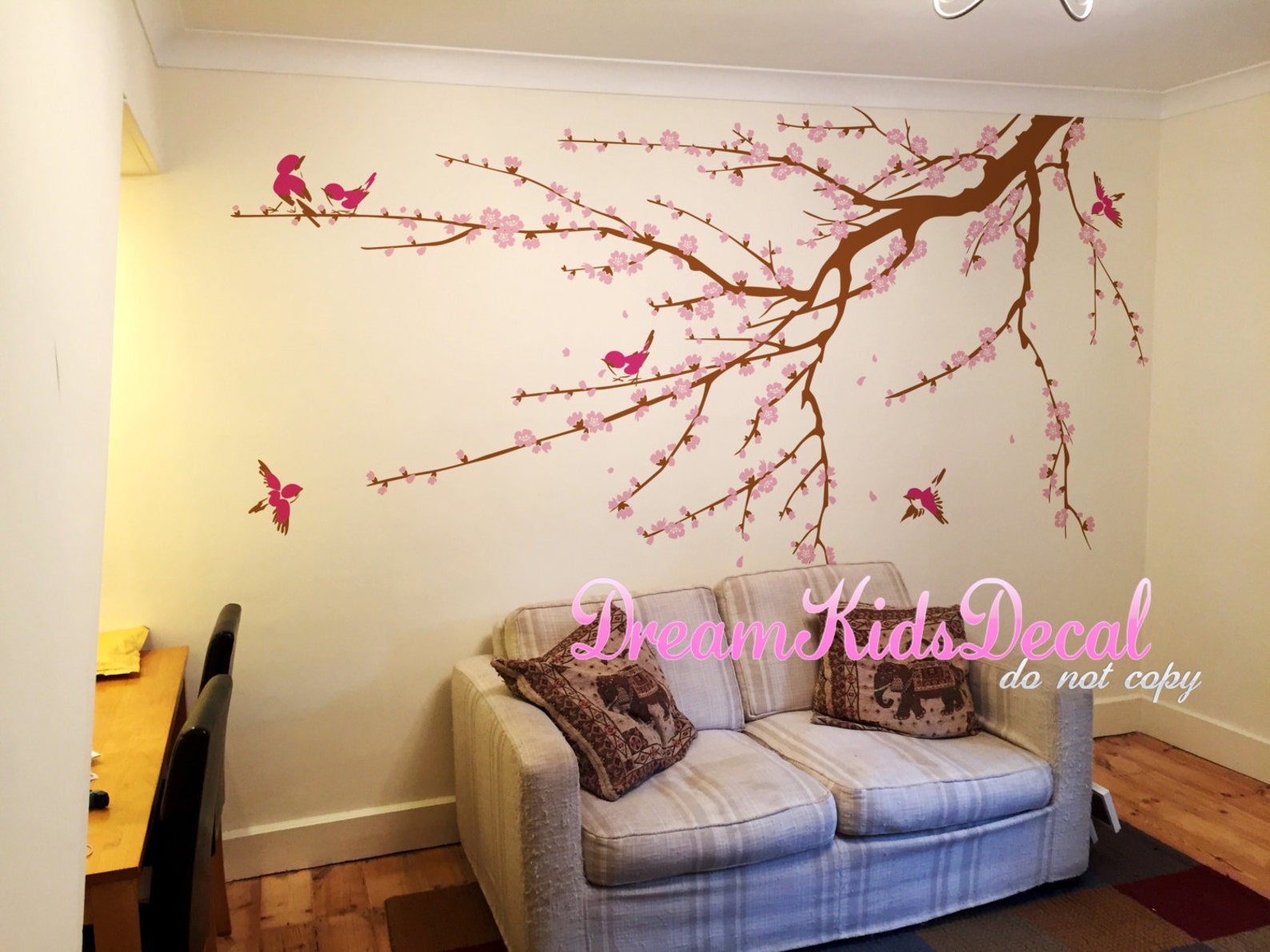 Tree Branch Wall Decal and Floral Wall Decal Birds Nature | Etsy