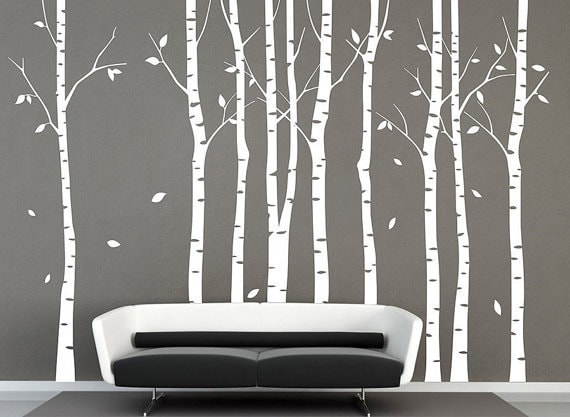 White Tree Wall Decals