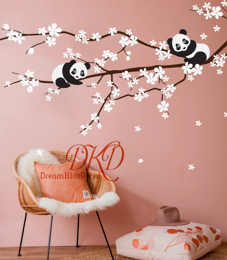 Panda Tree Wall Decal Wall Sticker Kids Nursery Baby Room - Etsy