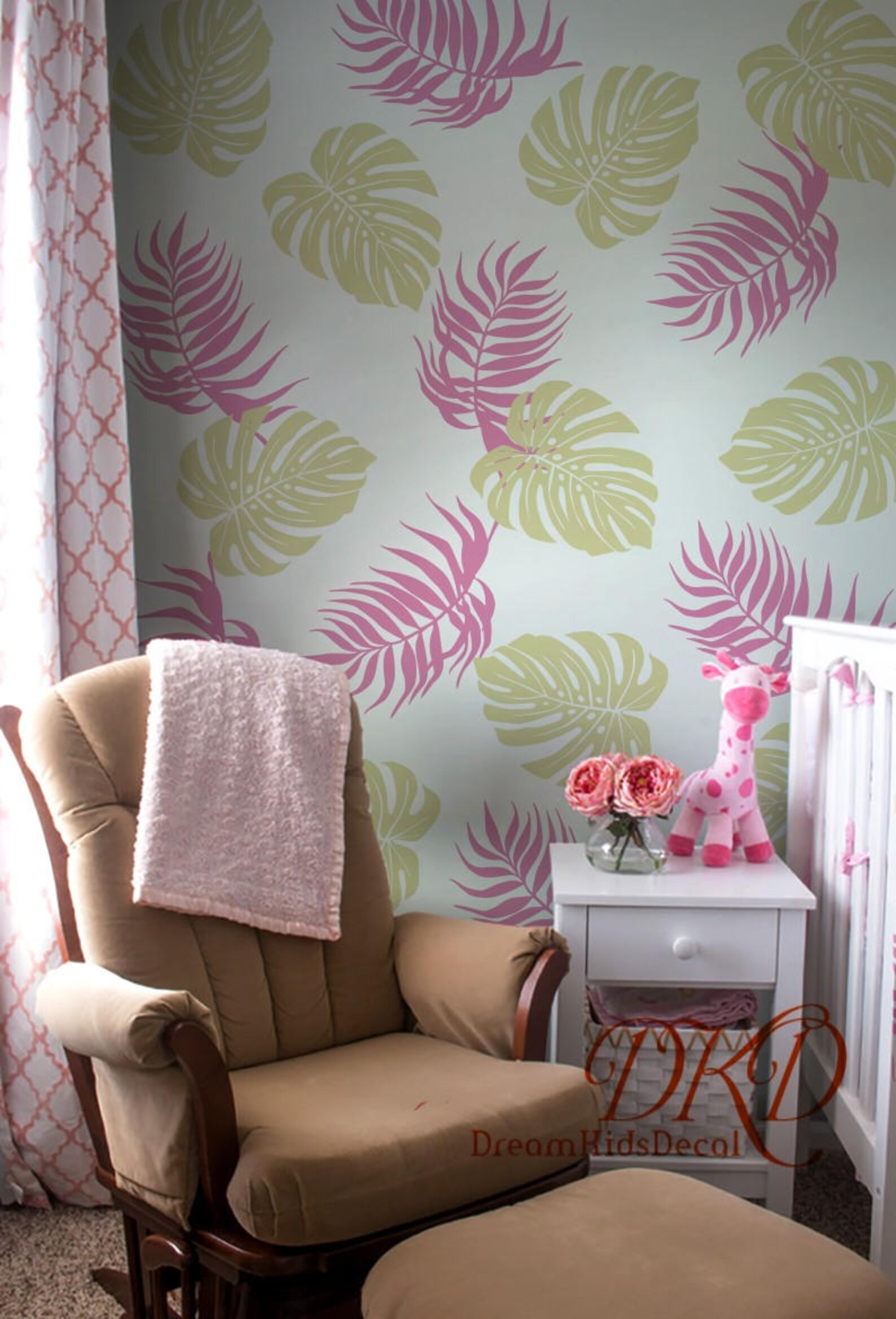 Wall Decal Pattern Decal Living Room Home Art-tropical | Etsy