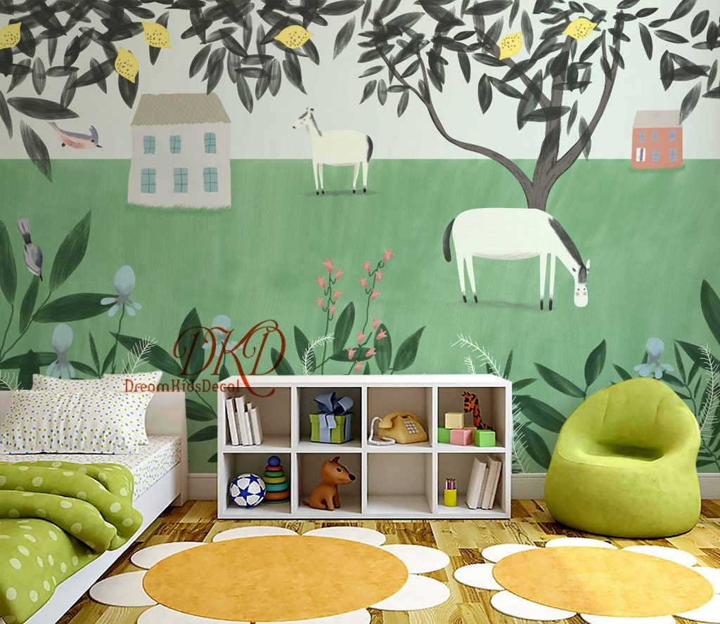 Wall Mural Self-adhesive Wall Coverings Wallpaper Vintage | Etsy